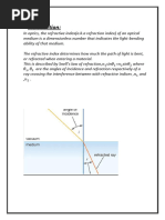 Physics Investigatory Project | PDF | Refractive Index | Physics