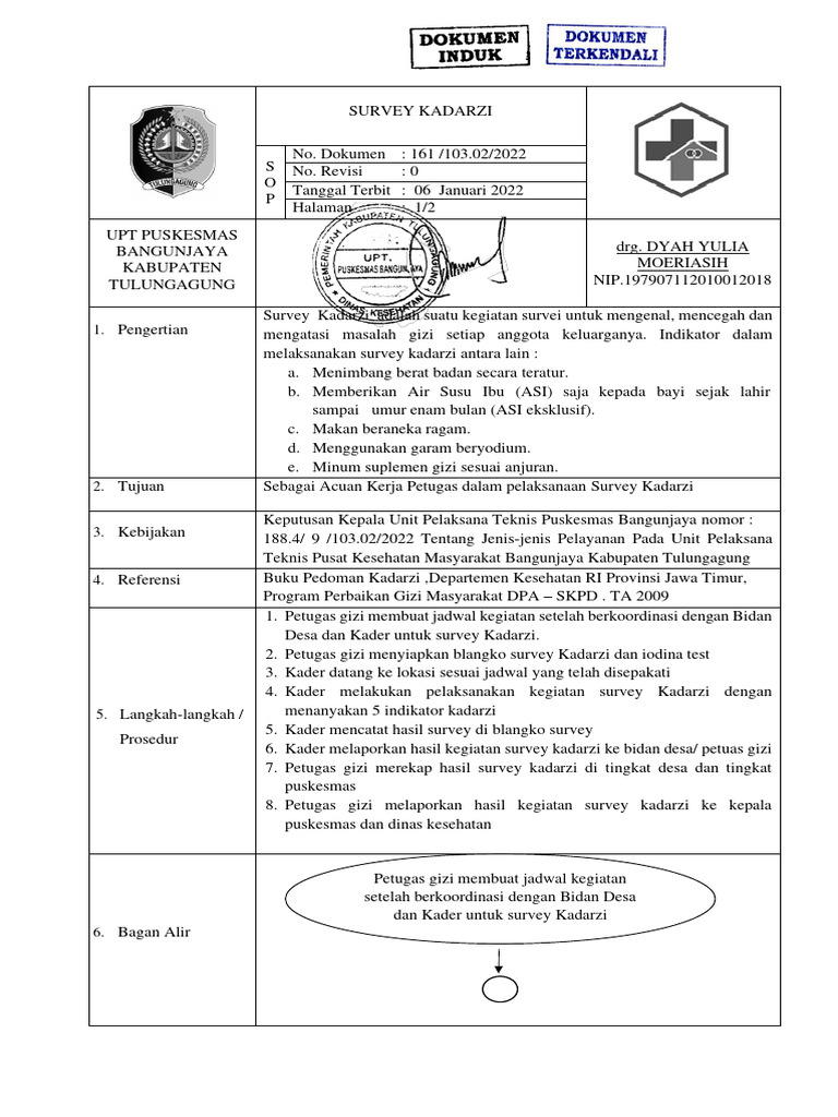 Sop Survey Kadarzi | PDF