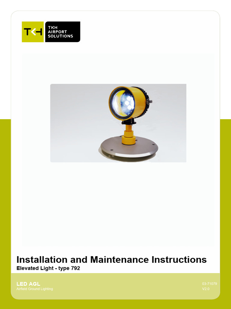 05 LED AGL 792 Elevated Light Installation Maintenance Manual 03-71079 ...