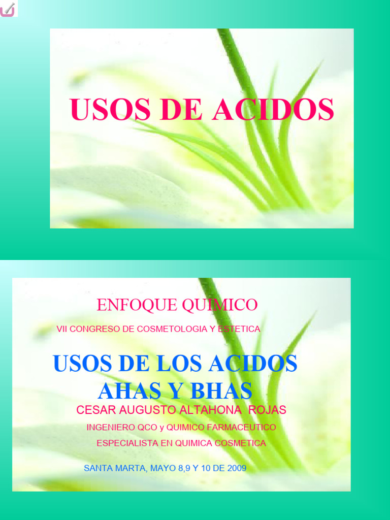 Principios Activos ACIDOS | PDF