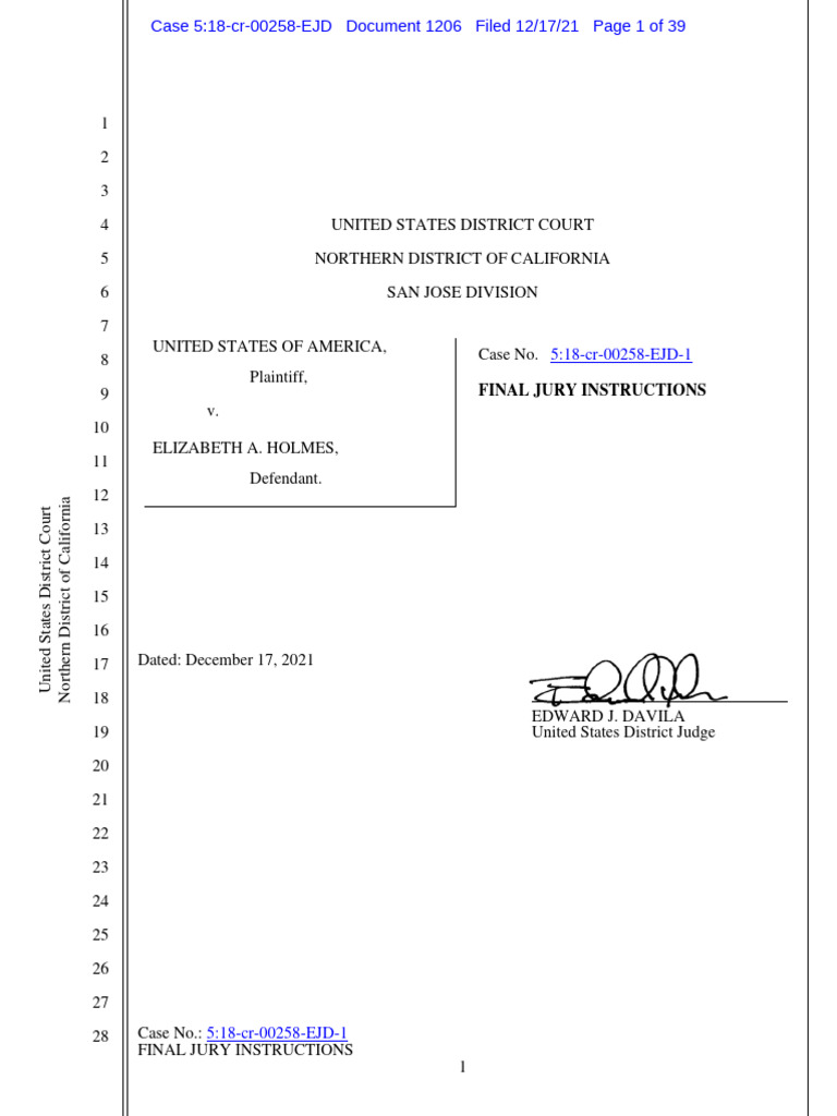 Final Jury Instructions | PDF