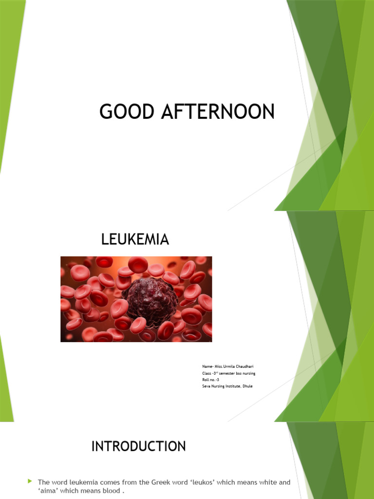 Understanding Leukemia: Types and Management | PDF | Self-Improvement ...