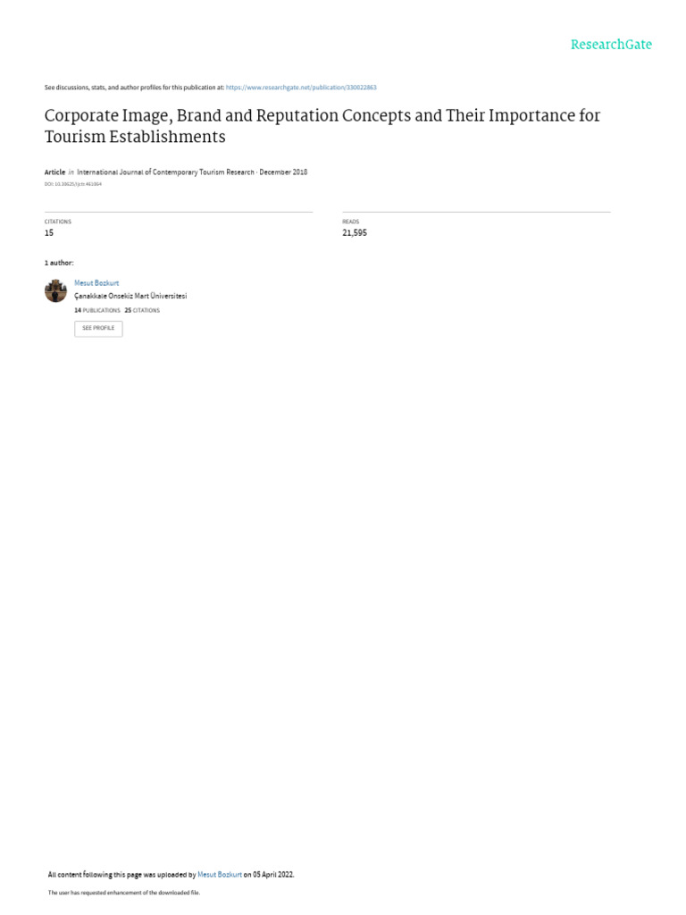 Corporate Image, Brand and Reputation Concepts and Their Importance For ...