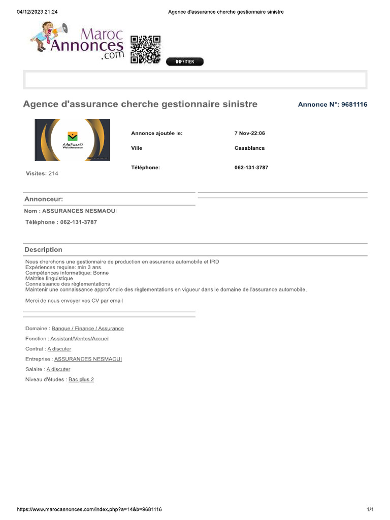 Maroc Annonces | PDF