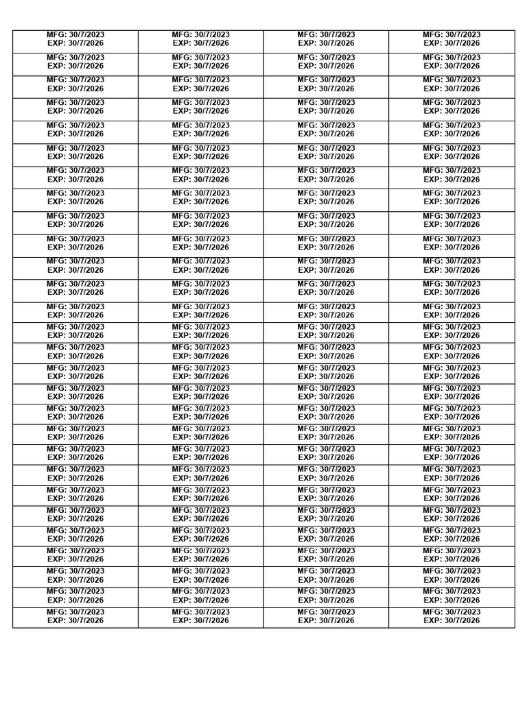 Print Exp Date | PDF