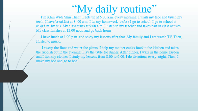 My Daily Routine | PDF
