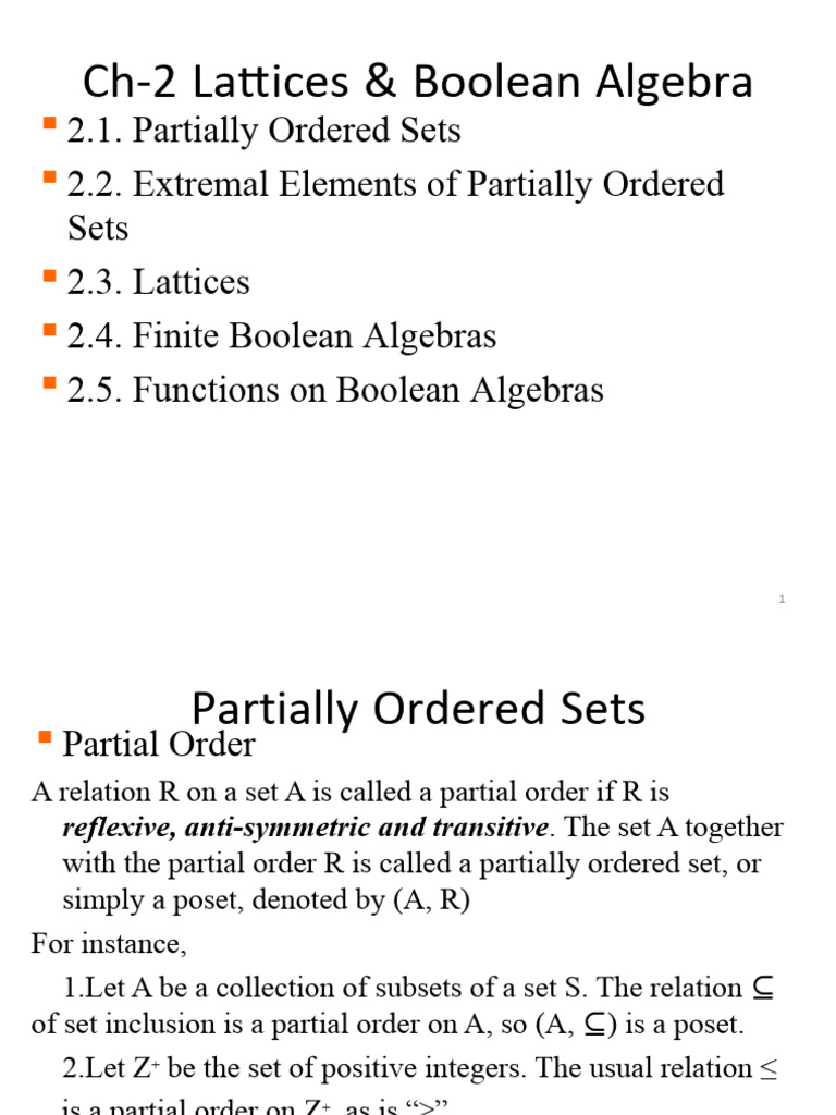 CH 4latticebooleanalgebra | PDF | Boolean Algebra | Teaching Mathematics