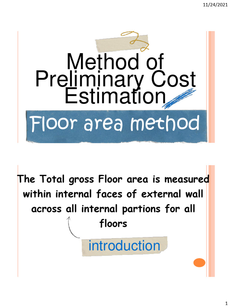 Floor Area Calculation and Cost Estimation | PDF | Area