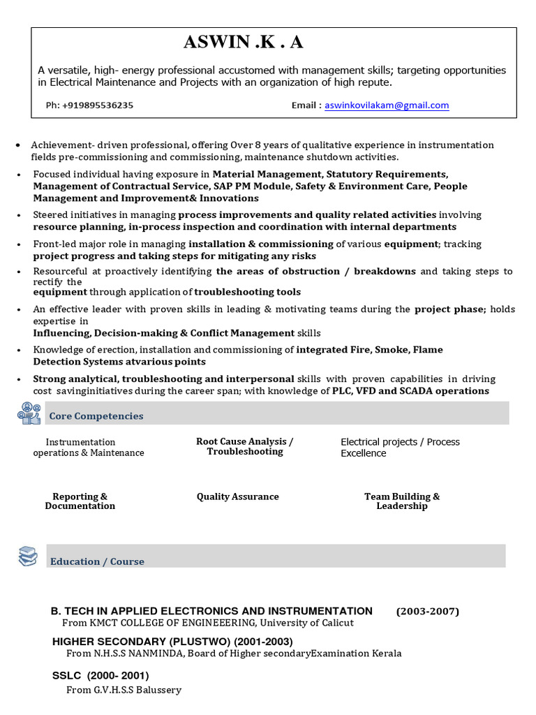 Aswin cv-1 | PDF | Instrumentation | Calibration