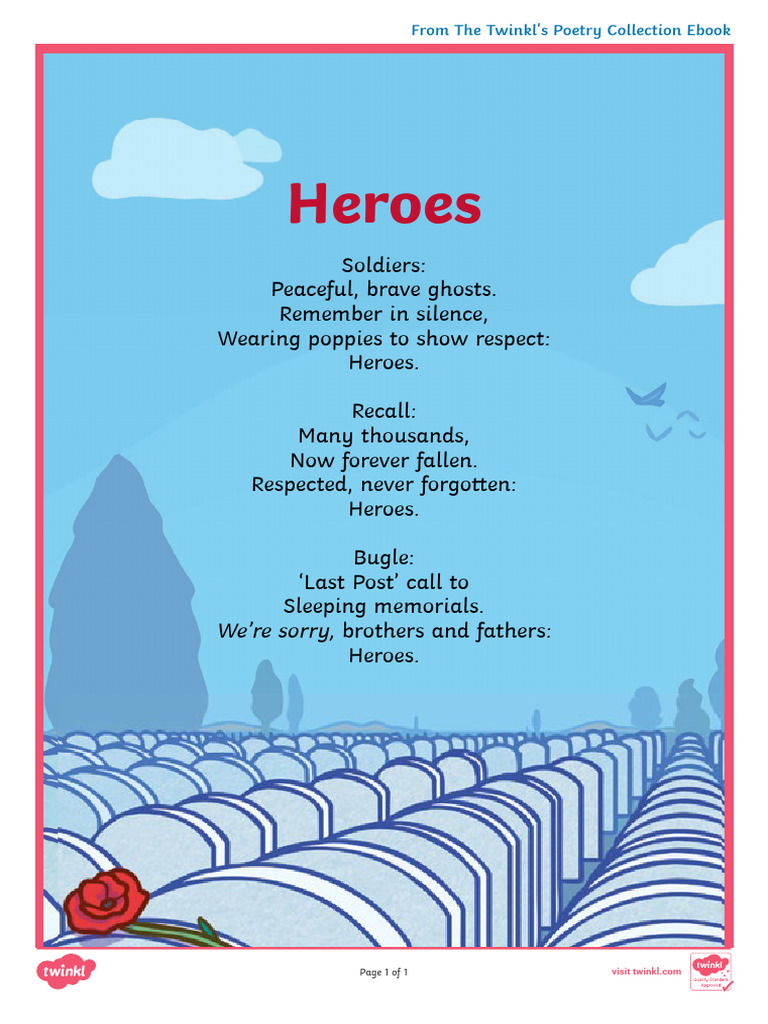 Poem Honoring Fallen Soldiers | PDF | Poetry