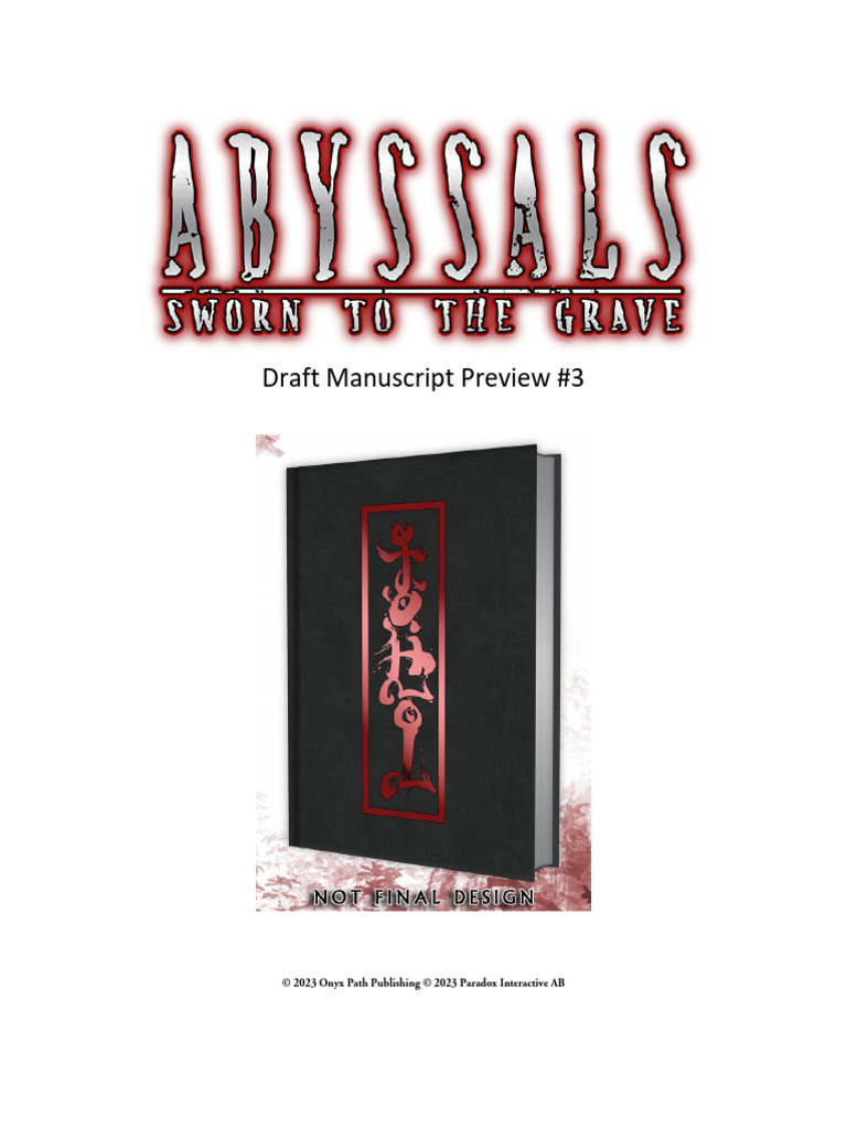 Abyssals Draft Manuscript Preview 3 | PDF