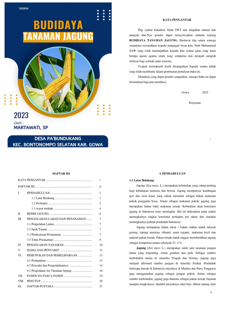 Saduran 2 - Budidaya Tanaman Jagung | PDF