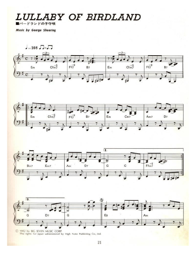 Lullaby of Birdland | PDF