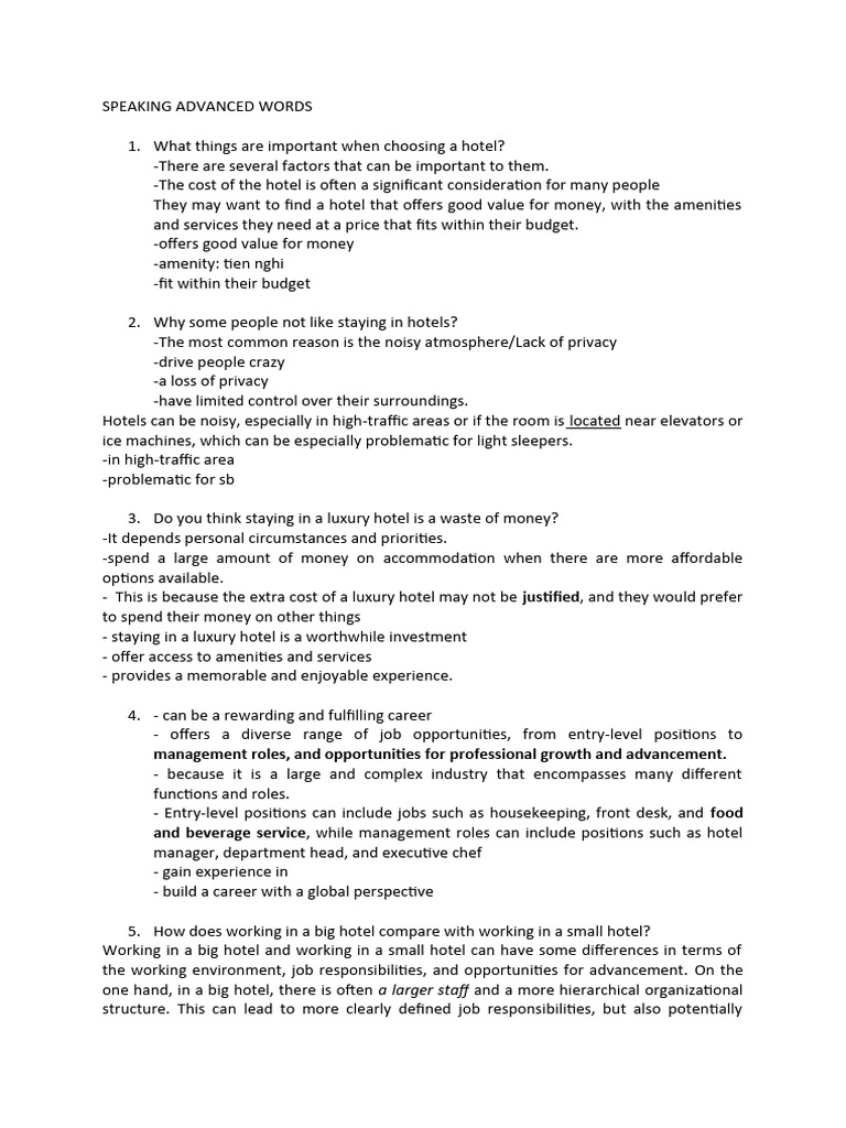 Speaking Advanced Words | PDF Speaking Advanced Words | PDF
