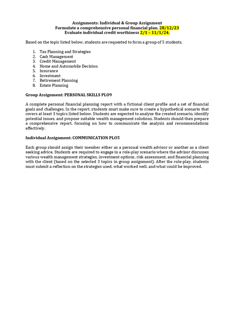 Group Assignments | PDF | Leadership | Feedback