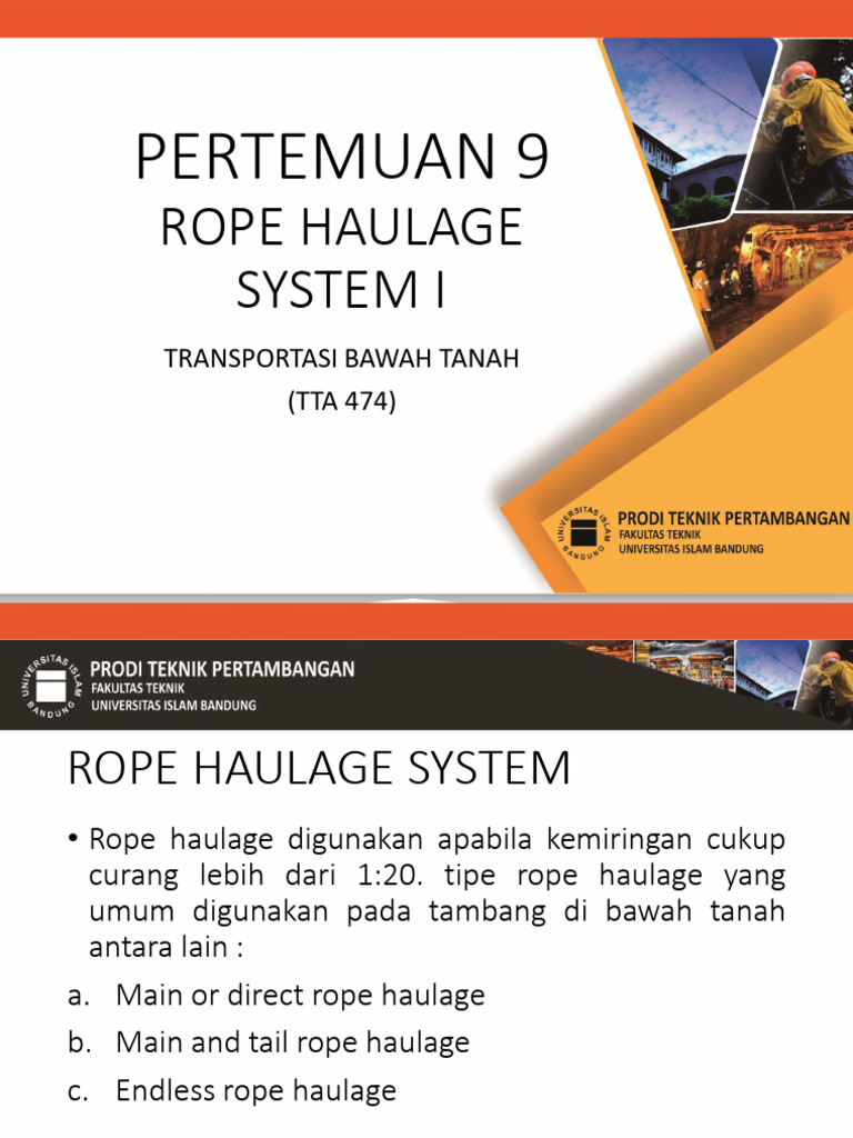 Sistem Rope Haulage untuk Transportasi Tambang | PDF