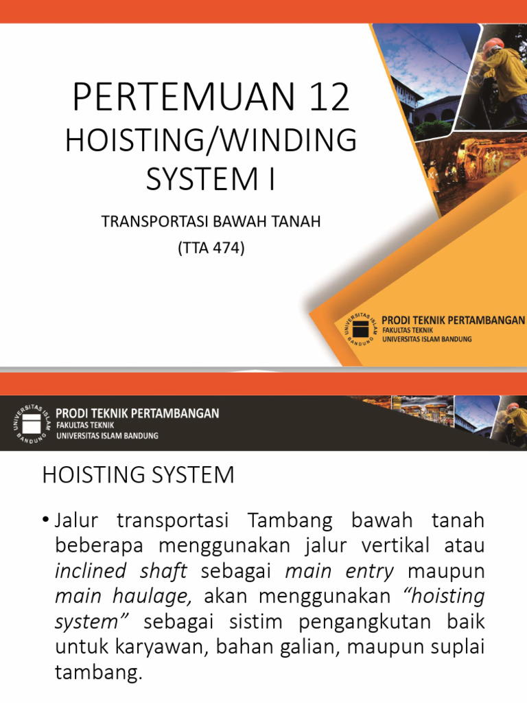 HOISTING or WINDING SYSTEM I | PDF