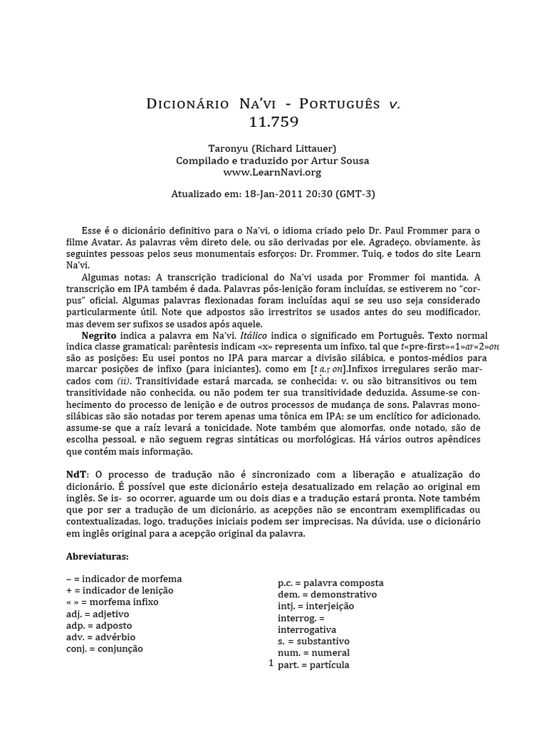 Dicionario Navi Learn Navi | PDF