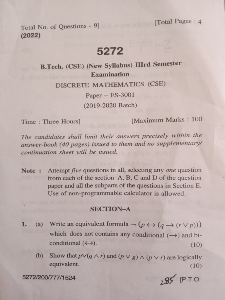 Iii Sem | PDF | Combinatorics | Mathematics