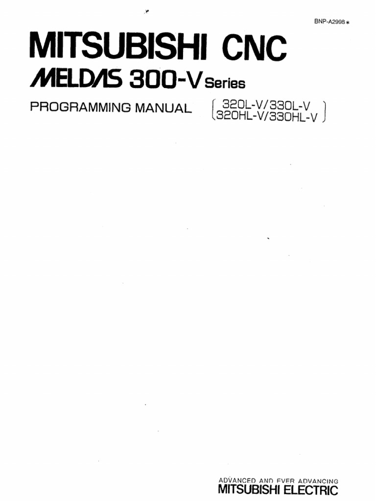 Mitsubishi Meldas 300V - HDLT (Lathe) - Programming Manual | PDF
