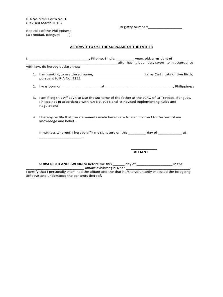 AUSF NEW FORM2016 Child6 7yrsold BLANK | PDF