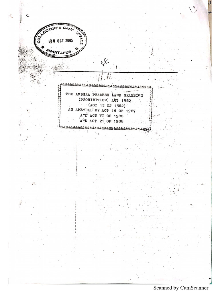Land Grabbing Act | PDF