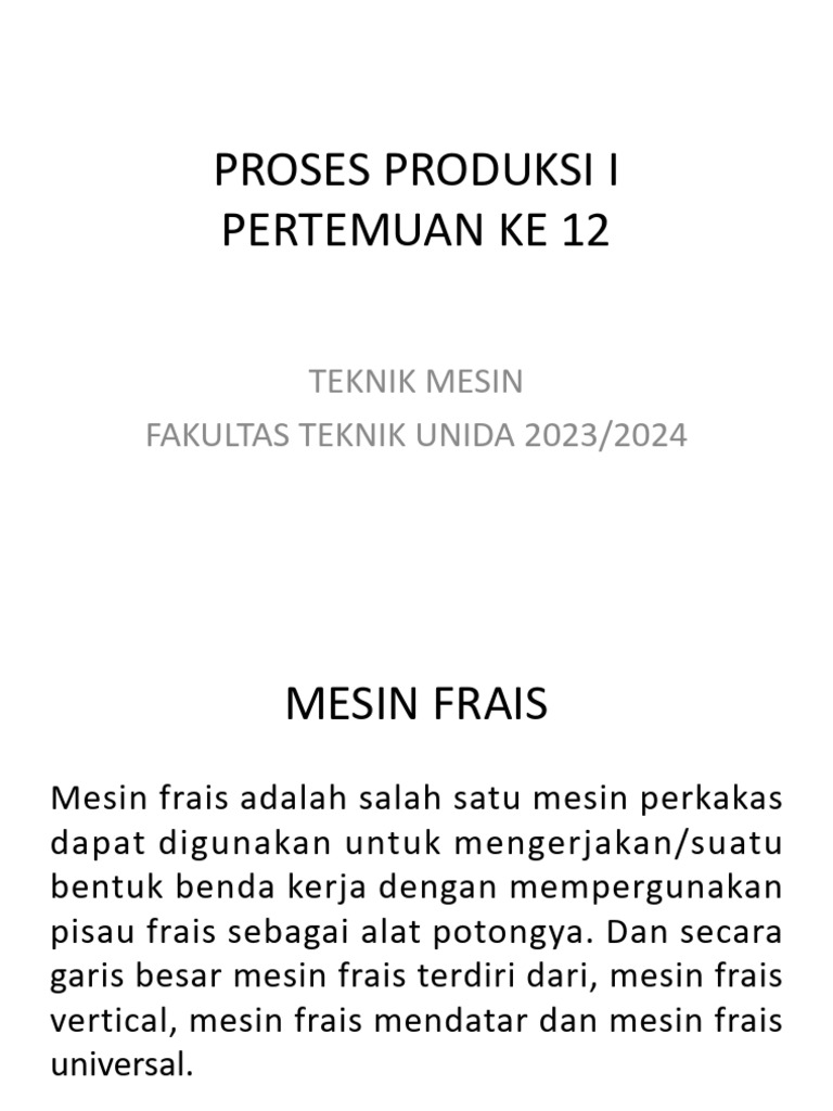 Materi 12 PROSES PRODUKSI I | PDF