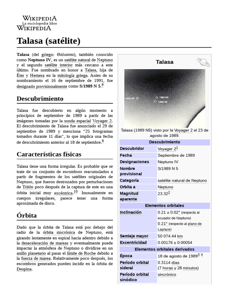 Talasa NEP (Satélite) | PDF