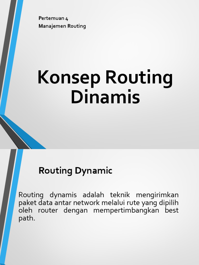 Pertemuan 4-Konsep Routing Dinamis | PDF