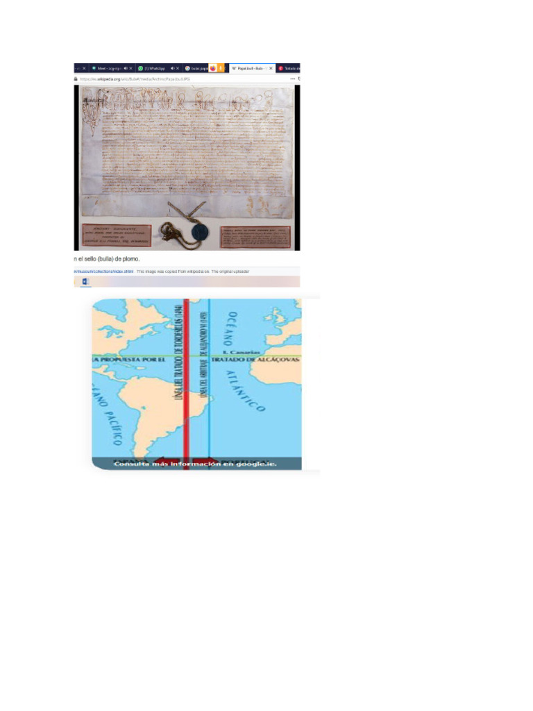 T. de Tordesillas y Bulas Papales | PDF