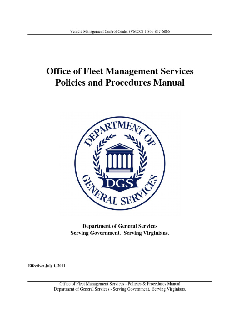 Fleet Management Policies Manual | PDF
