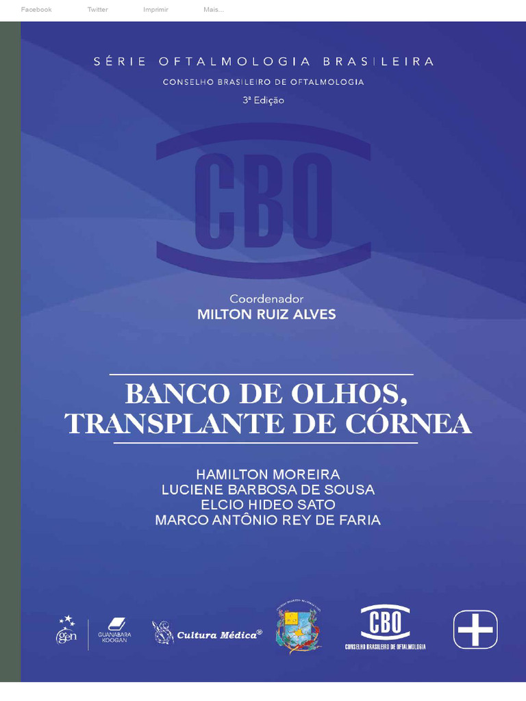 Banco de Olhos e Transplante de Córnea CBO PDF | PDF