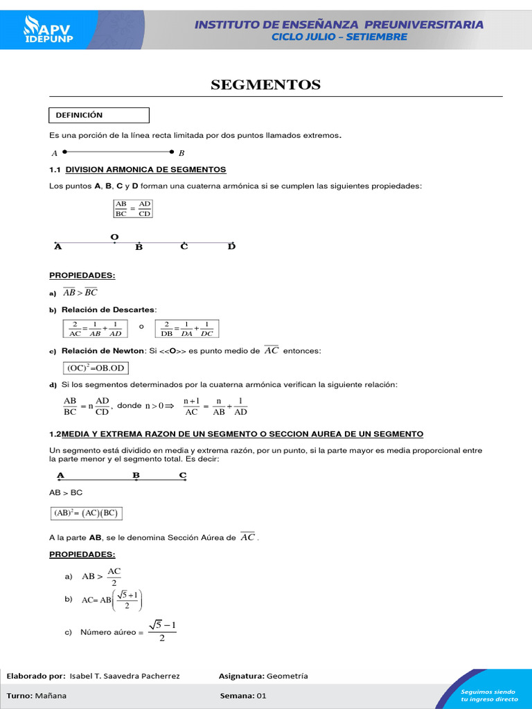 Segmentos | PDF | Ángulo | Matemáticas