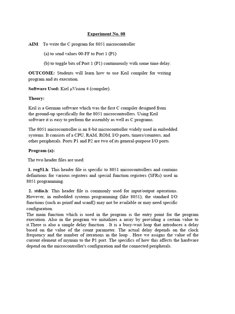 Experiment 8 Upuc | PDF | Computer Program | Programming