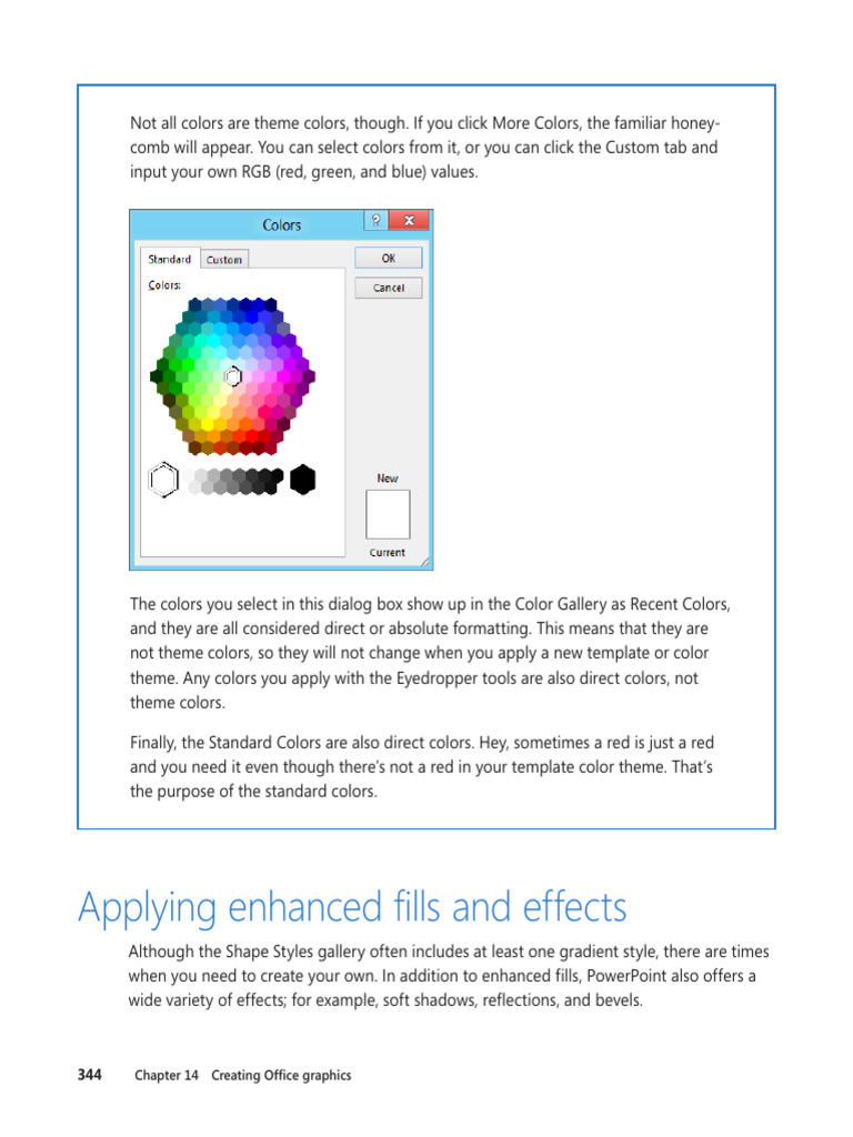 Applying Enhanced Fills and Effects: Chapter 14 Creating Office Graphics | PDF
