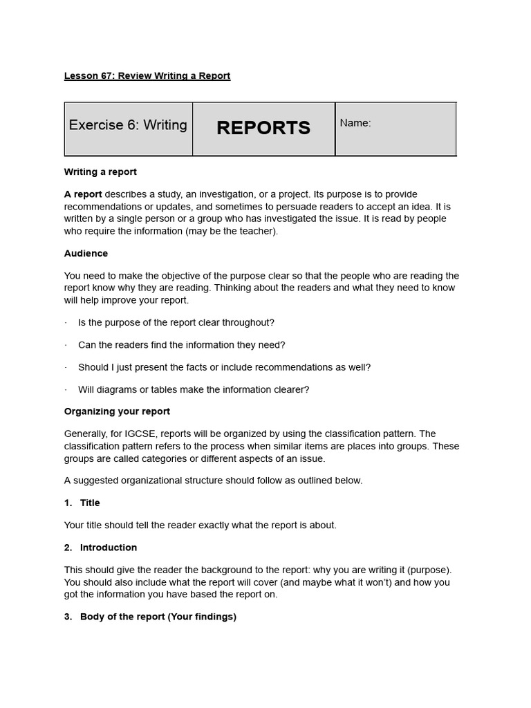 Report Writing | PDF