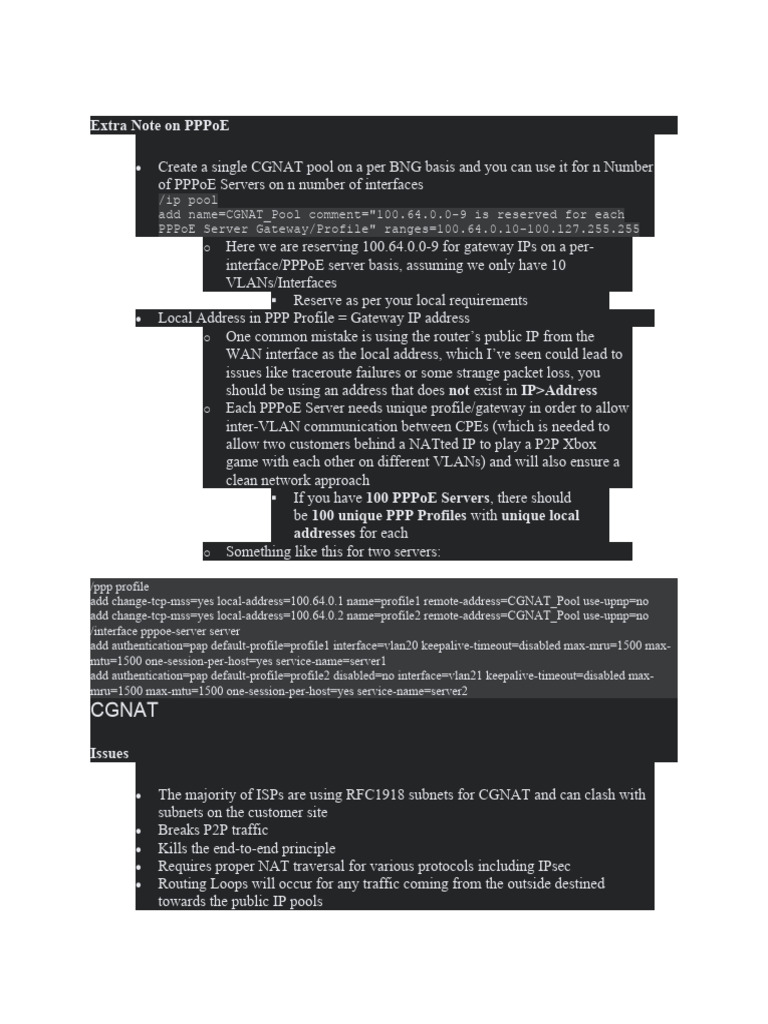 Cgnat Note | PDF | Router (Computing) | Telecommunications