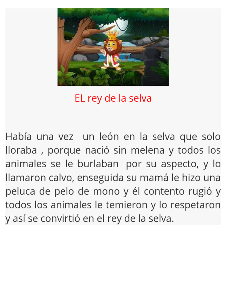 El león, rey de la selva | PDF