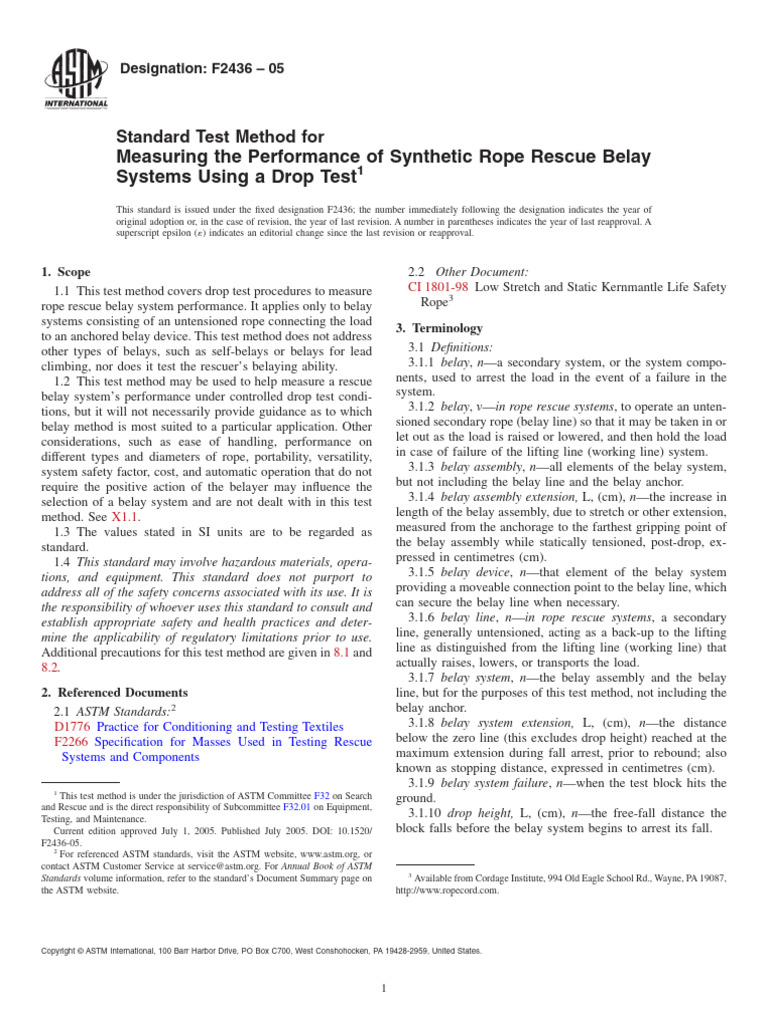 Measuring The Performance of Synthetic Rope Rescue Belay Systems Using ...