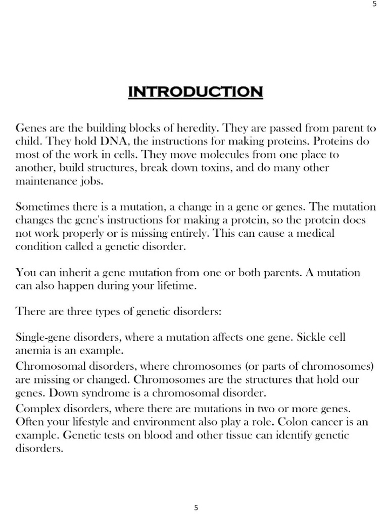 Biology Project 12 Genetic | PDF