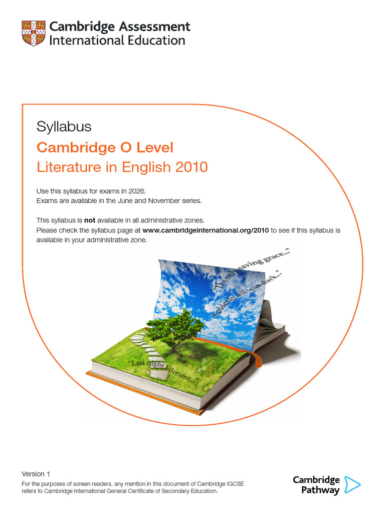 Literature 2026-Syllabus | PDF | Curriculum