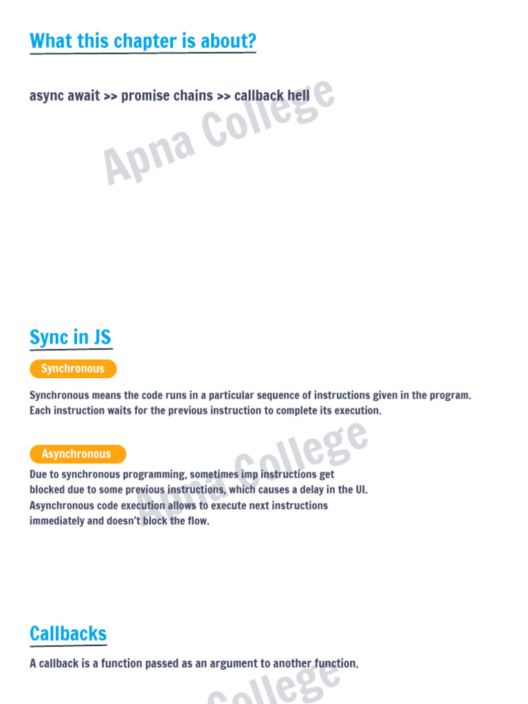 JavaScript Async & Promises Guide | PDF
