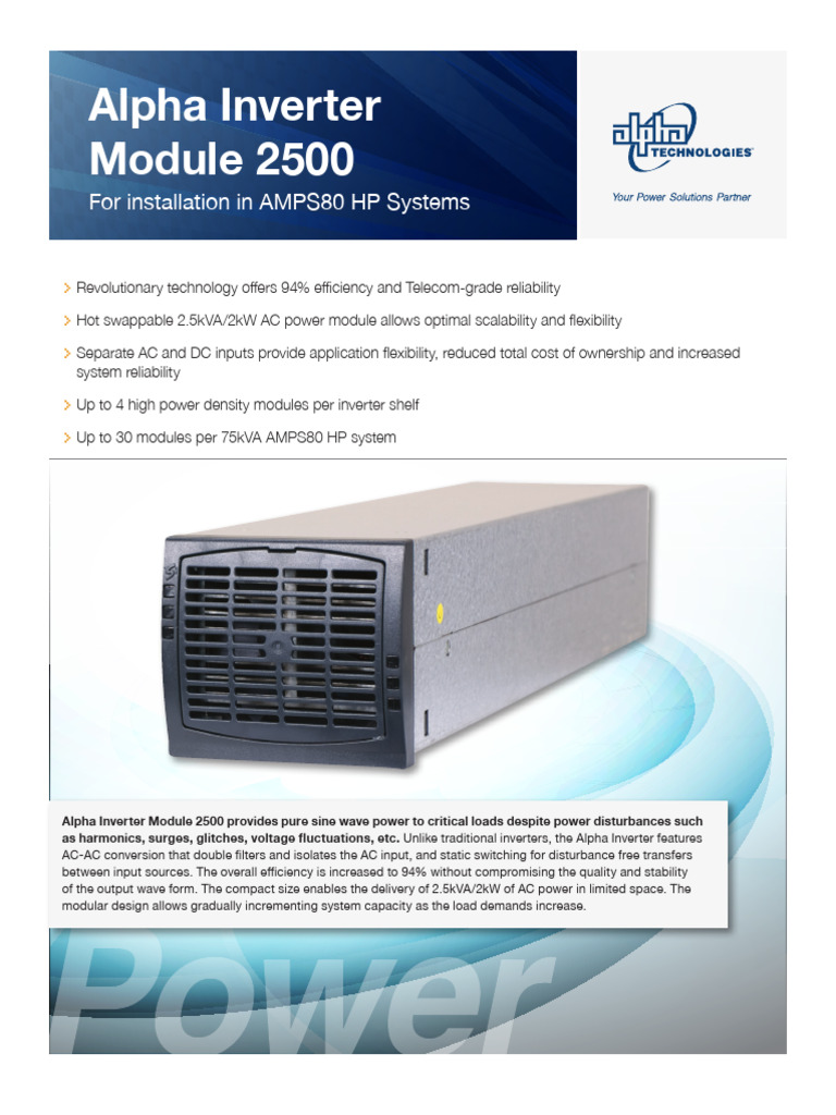 Alpha Inverter Module 2500 - Rev B | PDF