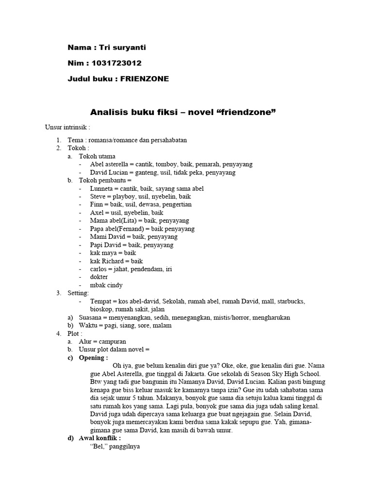 Analisis Buku Fiksi - TRI SURYANTI (1031723012) | PDF | Fiksi Misteri, Thriller, & Kejahatan | Puisi
