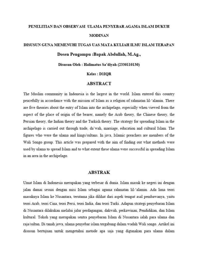 Halimatus Sa'Diyah UAS IIT (2330110130) | PDF