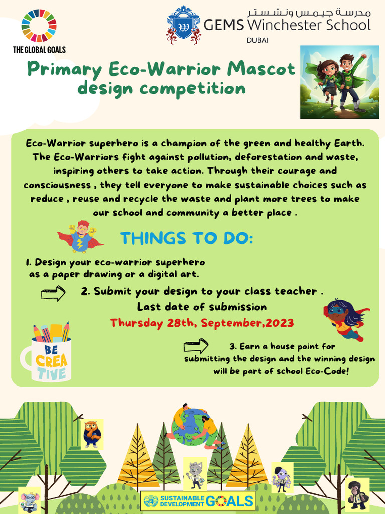 Primary Eco Warrior Mascot Design Competition | PDF