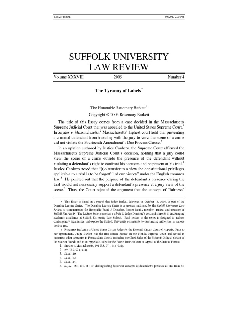 Barkett Final | PDF | Lawrence V. Texas | Bowers V. Hardwick