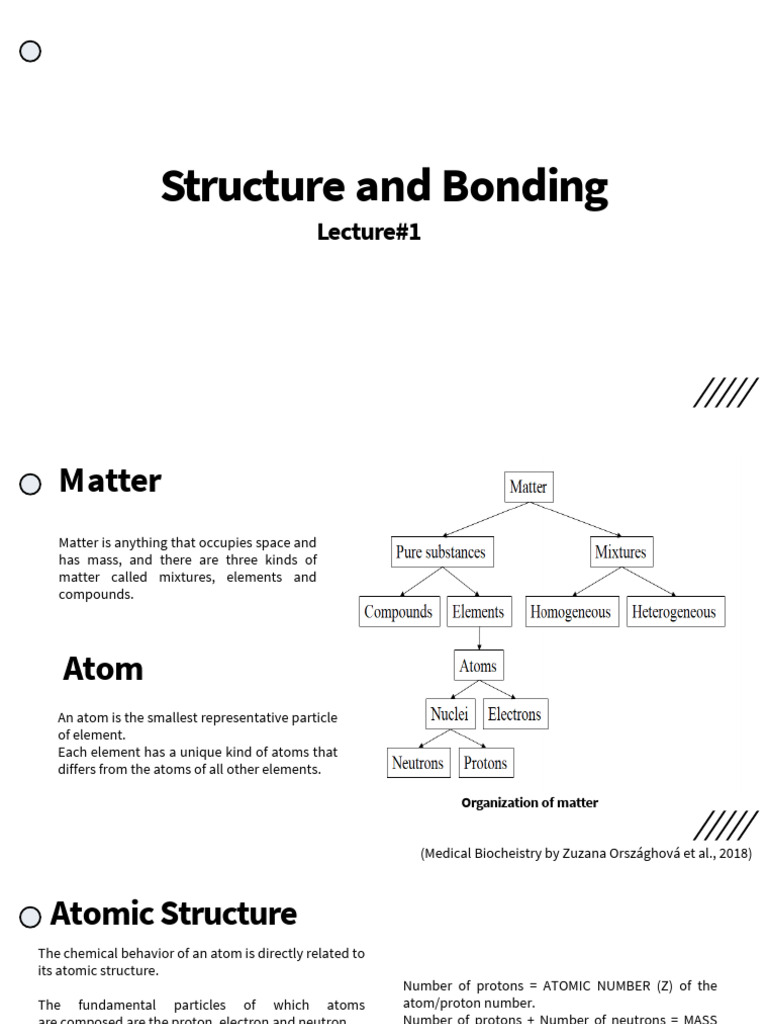 Lecture 1-Structure and Bonding | PDF | Chemical Bond | Ion