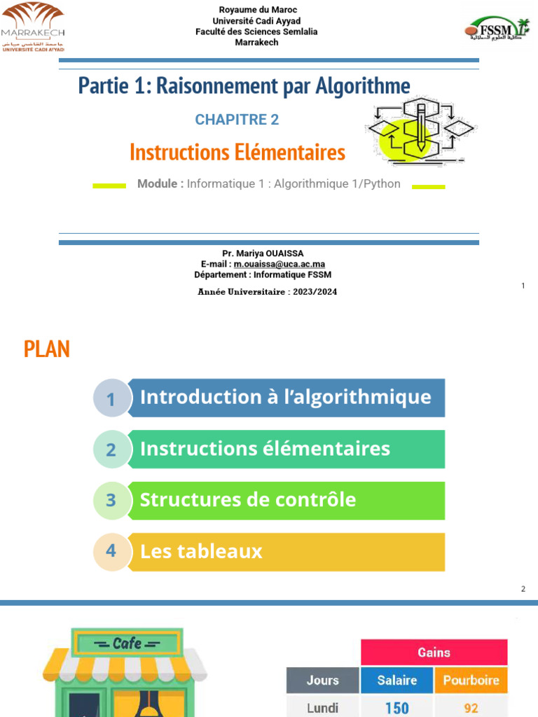 Introduction à l'algorithmique en Python | PDF | Variable (informatique) | Entrée/Sortie