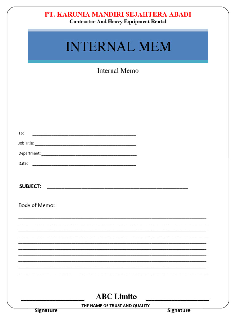 Internal Memo Format | PDF